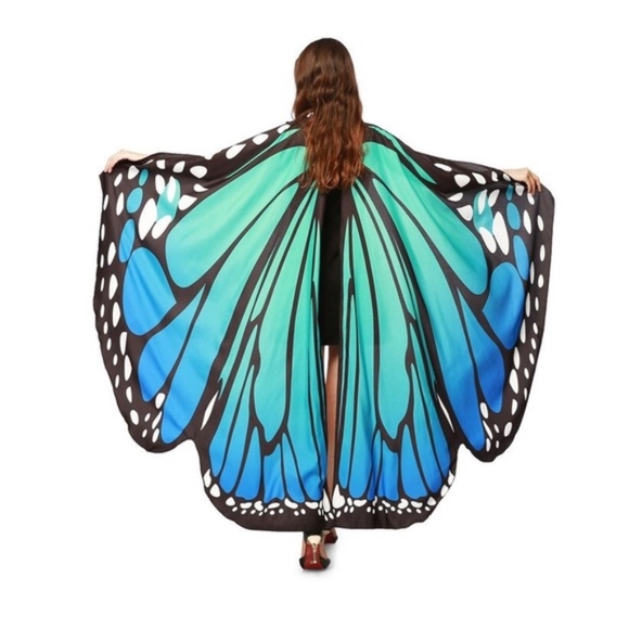 Poshmark @thegreycat | Jackets & Coats | Blue Butterfly Festive Wings ...